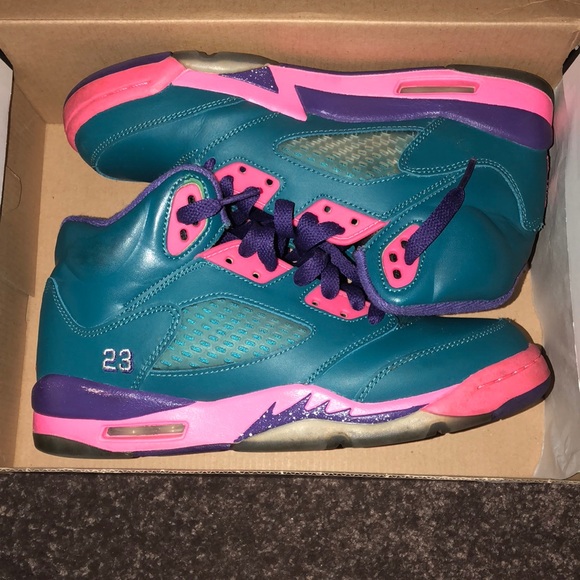 Shoes | Jordan Retro 5s Teal Pinks | Poshmark